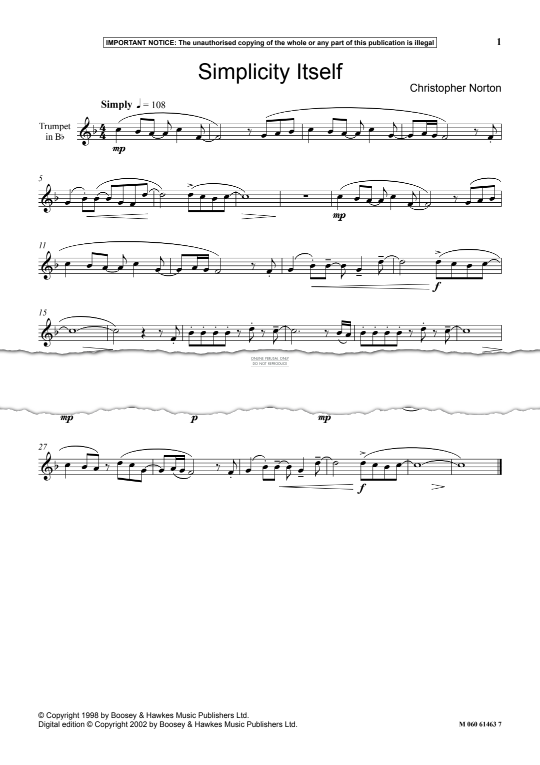 Simplicity Itself - Noten von Christopher Norton - fbd-9880 | notendownload