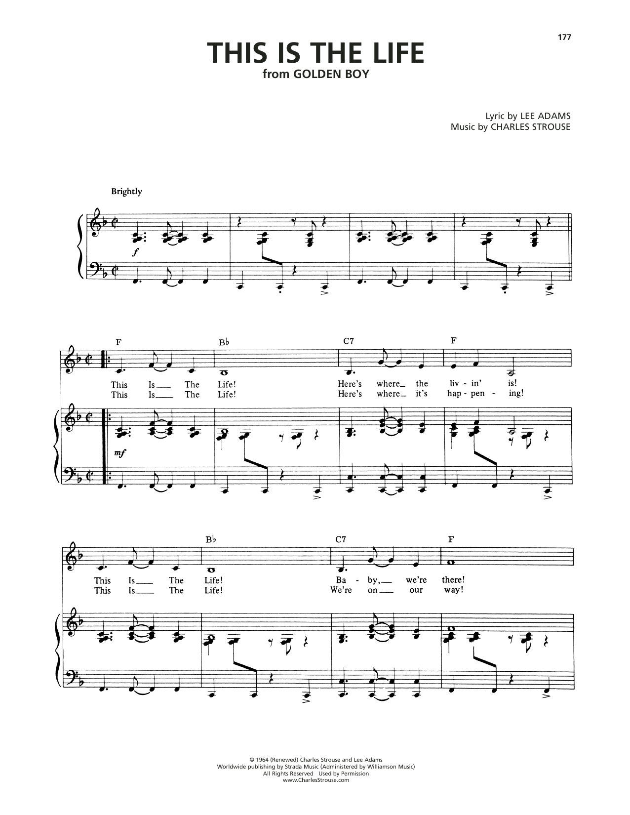This Is The Life (from Golden Boy) (Charles Strouse) | Noten: Piano ...