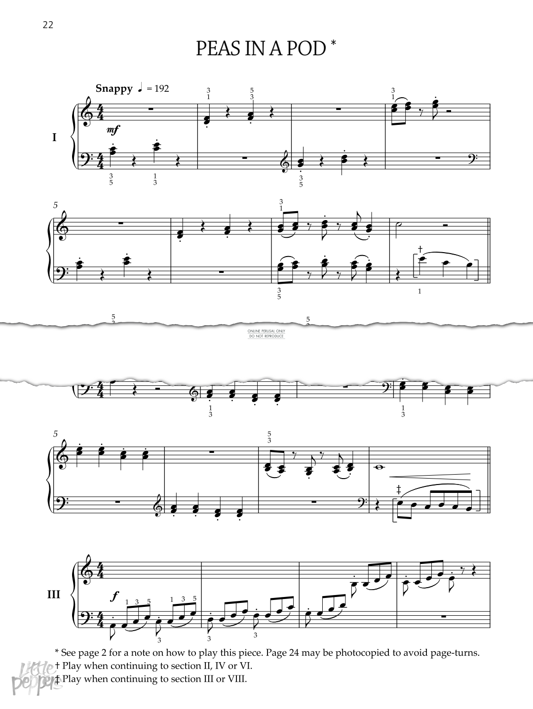 Peas In A Pod - sheet music by Elissa Milne - fbd-7880 | notendownload