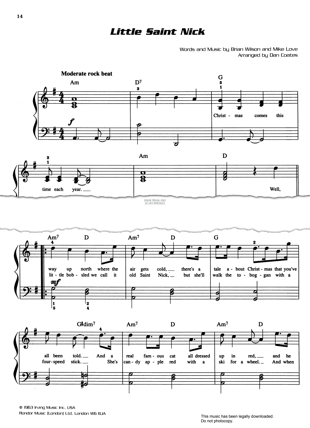 Little Saint Nick - Noten von The Beach Boys - fbd-24894 | notendownload