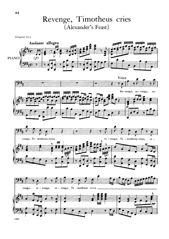 Timoteus cries (Georg Friedrich Händel) | Sheet Music: Alto Solo and ...