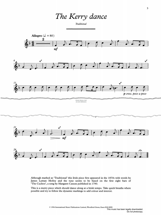 The Kerry Dance (Irish Traditional) | Noten: Clarinet, Piano | PDF Download