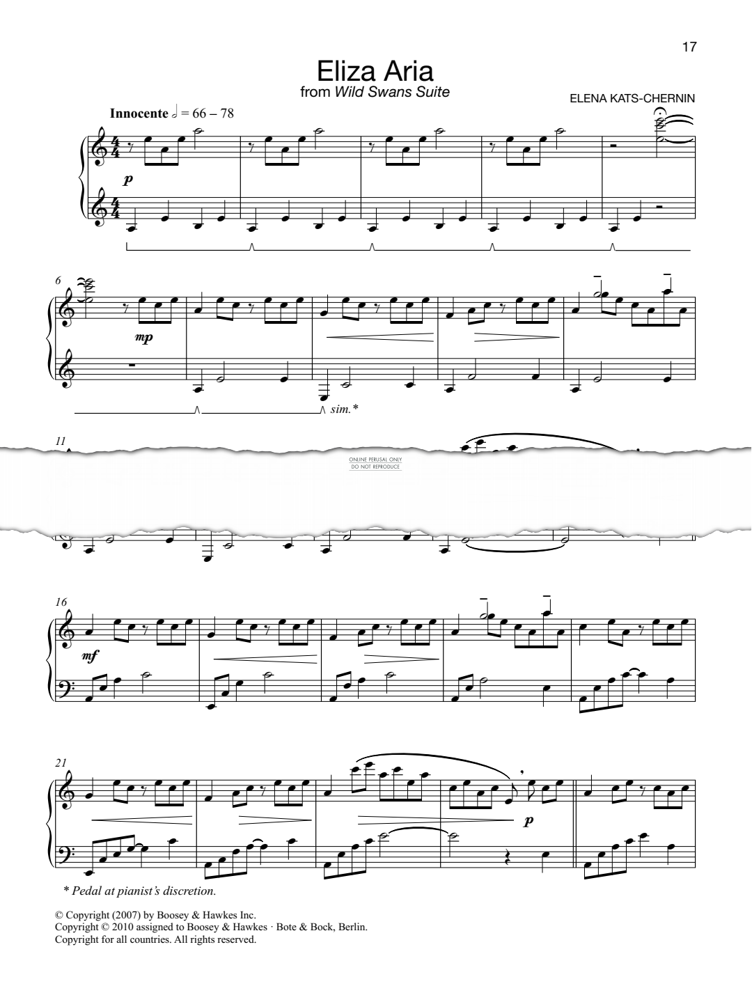 Eliza Aria (from the Lloyds TSB TV Commercials) - Noten von Elena Kats-Chernin - fbd-47404 ...