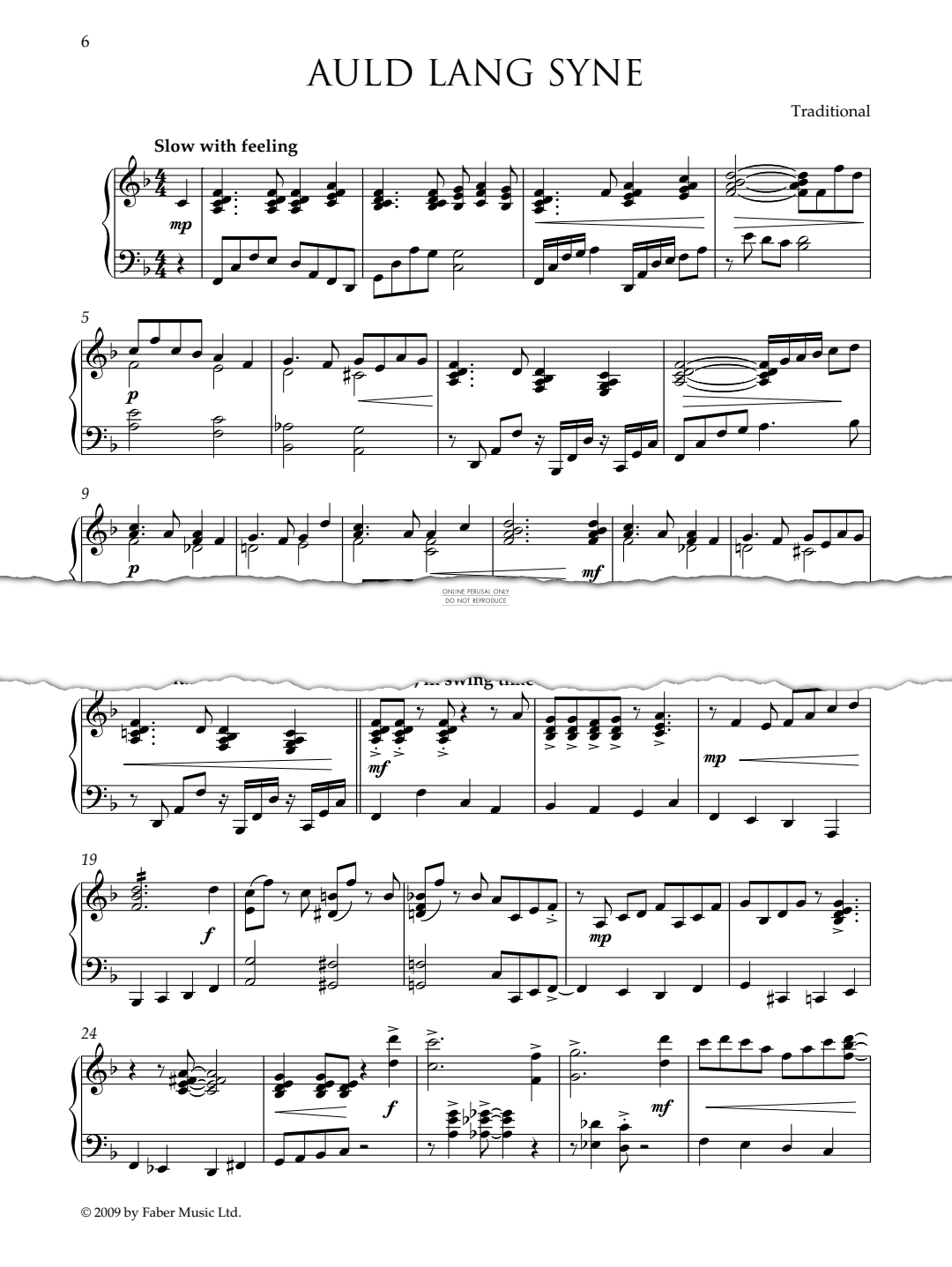 Auld Lang Syne (Traditional) | Sheet Music: Piano | PDF Download
