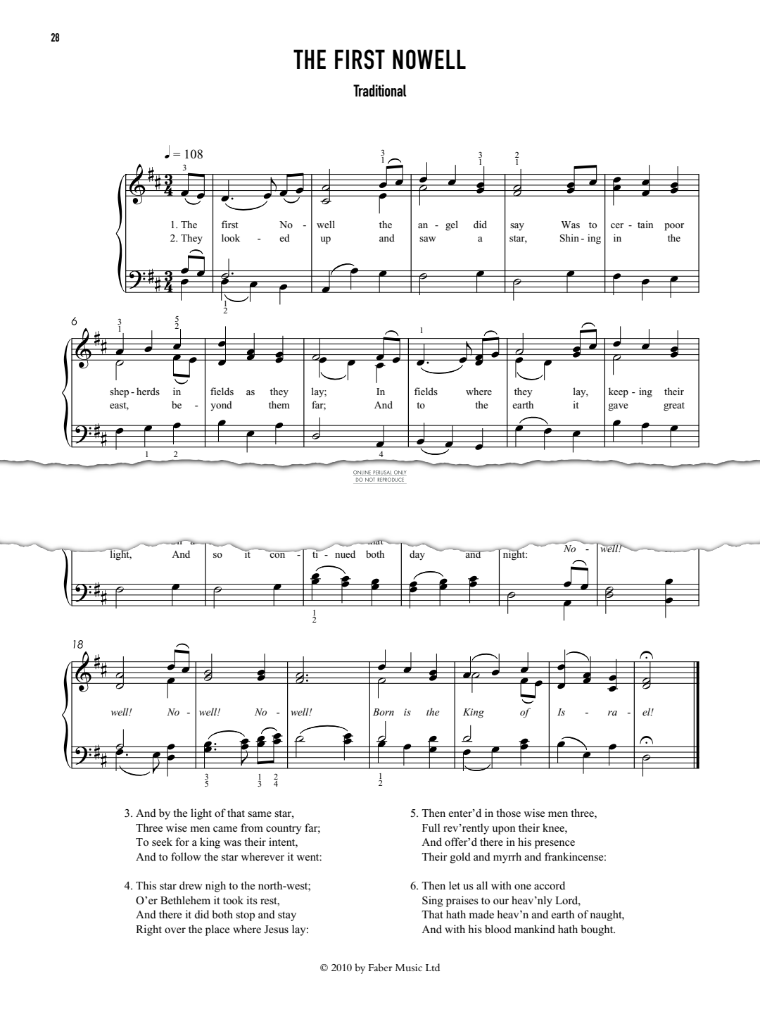 The First Nowell - sheet music by Traditional - fbd-8255 | notendownload