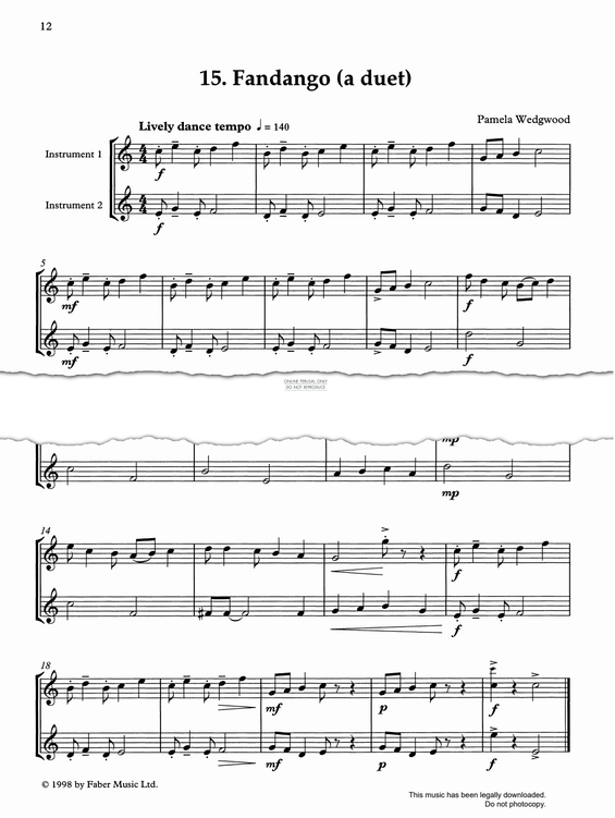 Fandango (Pam Wedgwood) | Noten: Flute | PDF Download