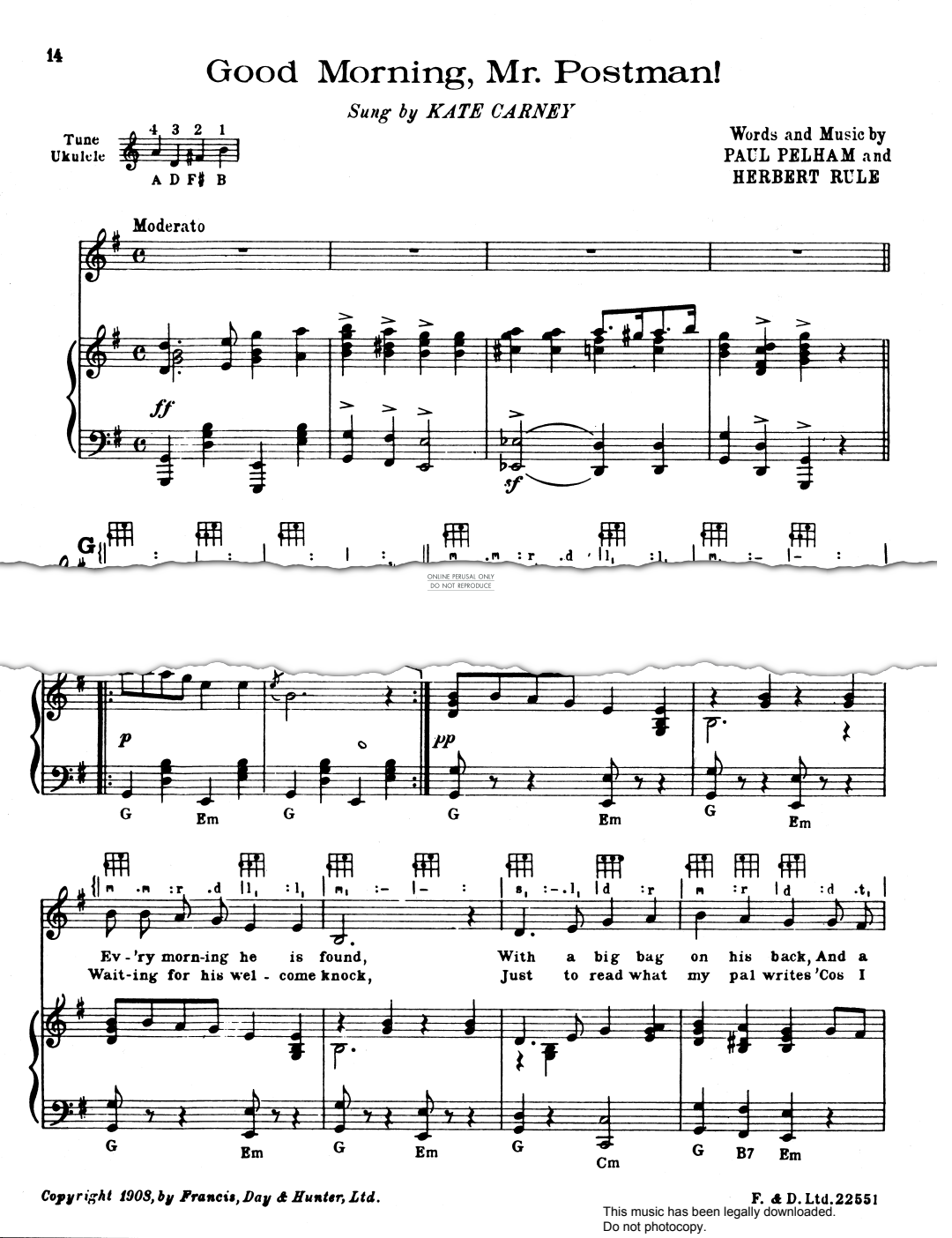 Good Morning, Mr Postman! - Noten von Kate Carney - fbd-23955 ...