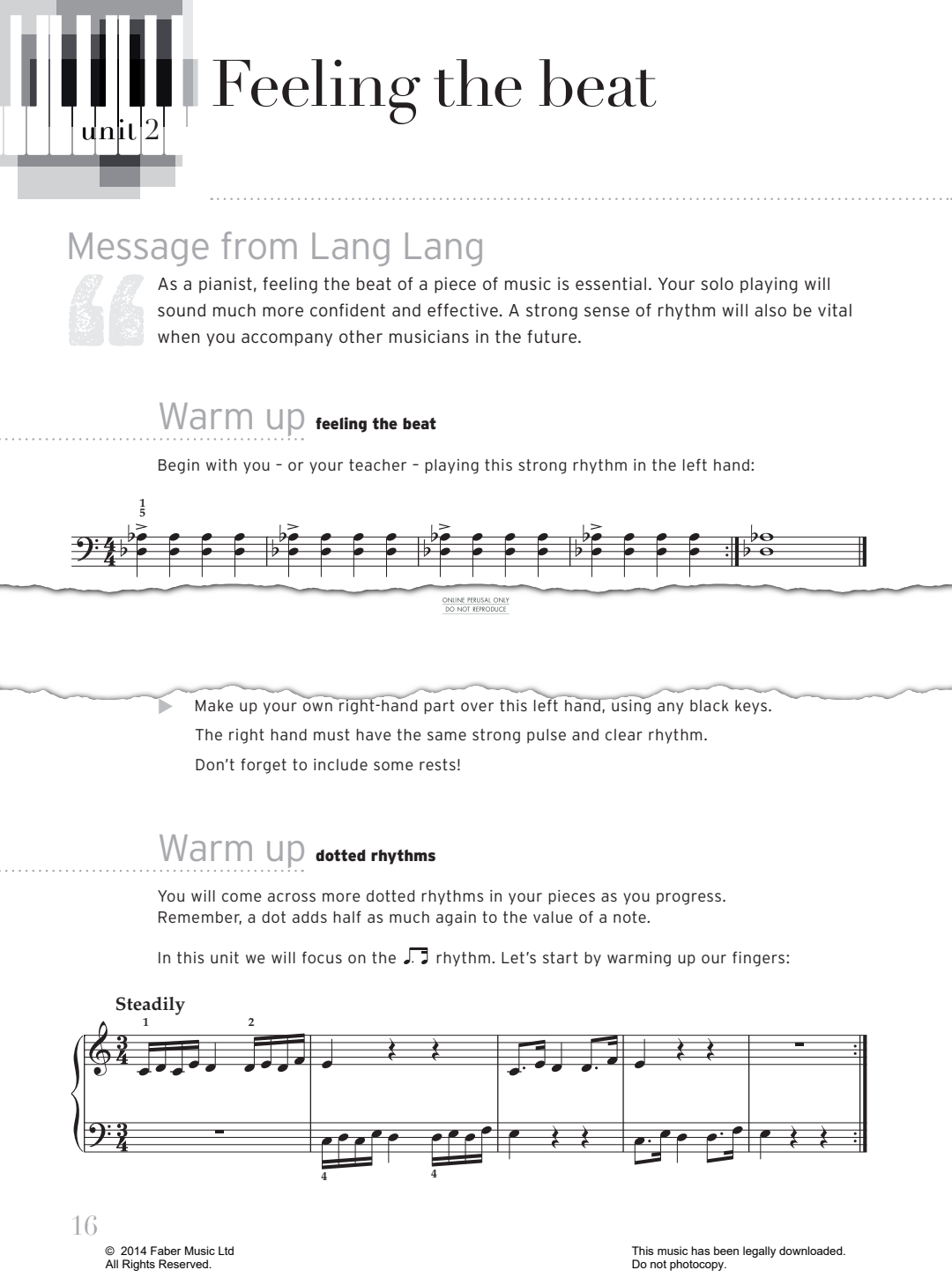 Warm Up - Feeling The Beat - Noten von Lang Lang - fbd-45332 | notendownload