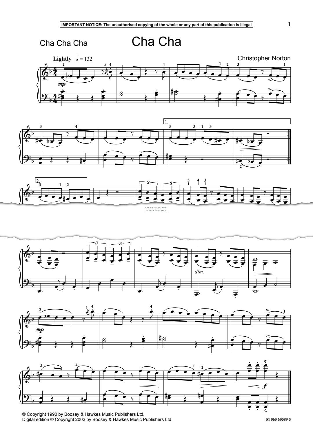 Cha Cha - sheet music by Christopher Norton - fbd-9623 | notendownload