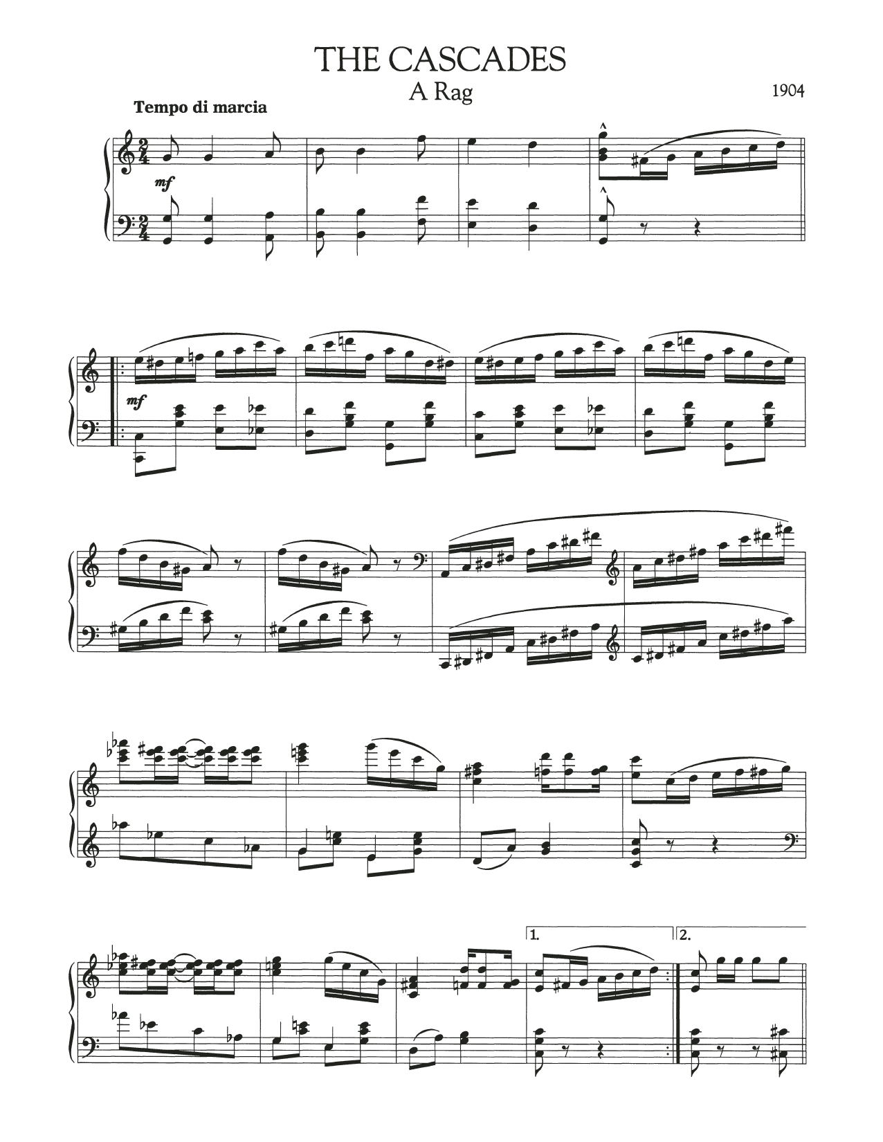 The Cascades - sheet music by Scott Joplin - smd-1191320 | notendownload