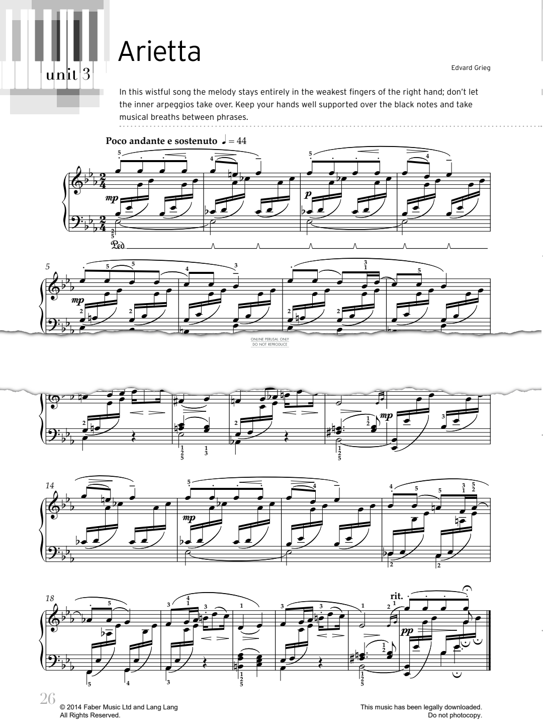 Arietta - sheet music by Edvard Grieg - fbd-51148 | notendownload