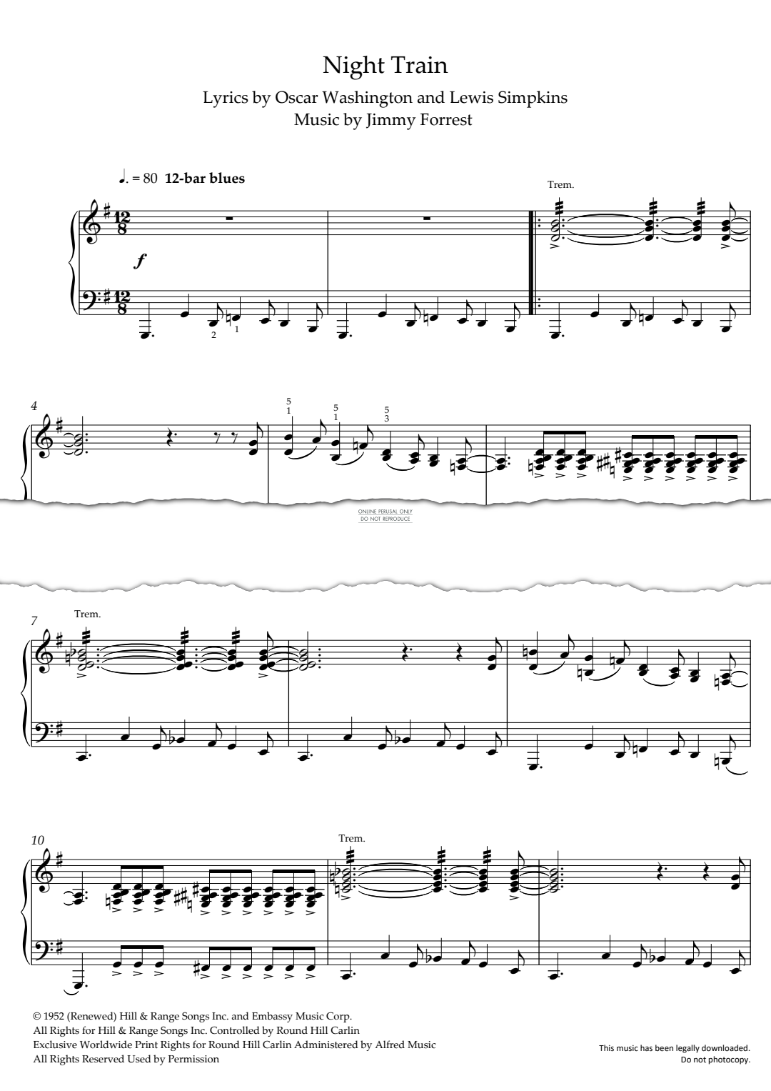 Night Train - Noten von Jimmy Forrest - fbd-40031 | notendownload