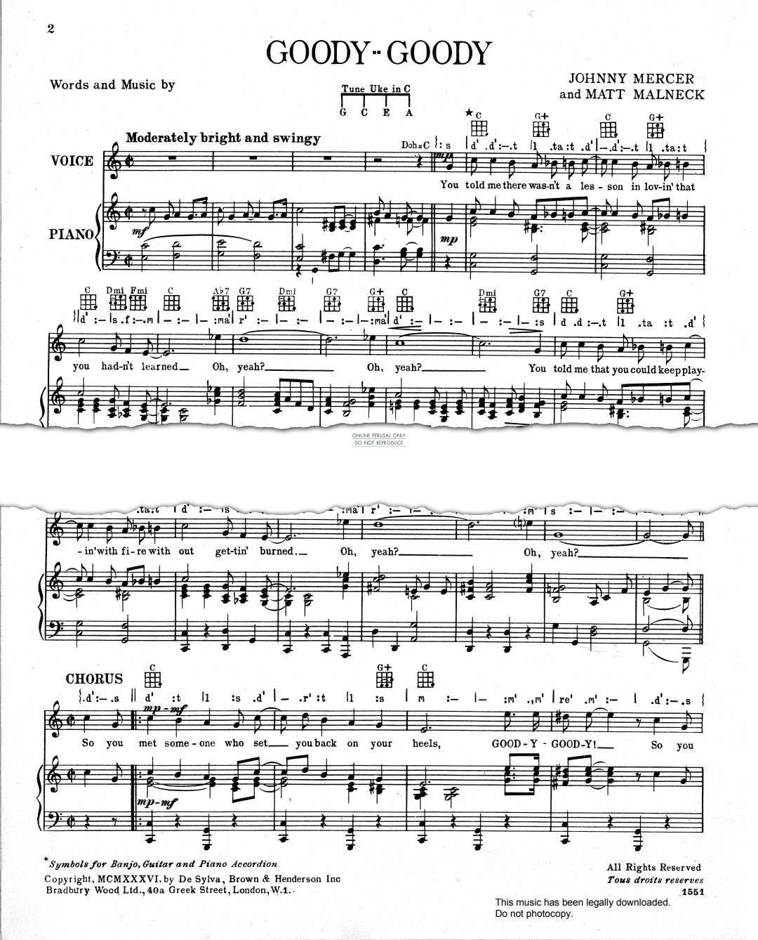 Goody Goody - sheet music by Harry Roy - fbd-36205 | notendownload