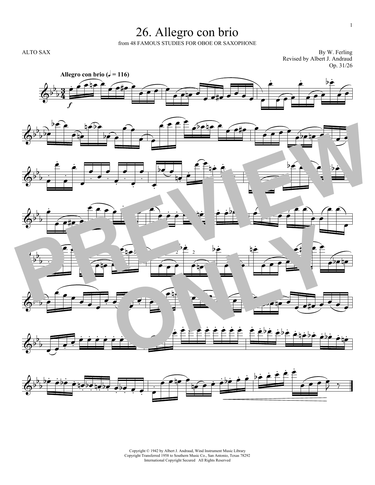 Etude No. 26 - sheet music by W. Ferling - smd-1632287 | notendownload