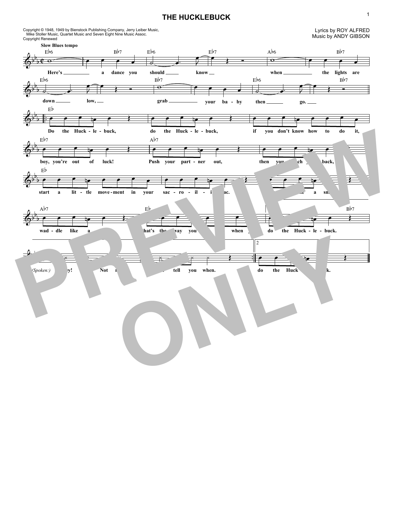 The Hucklebuck - sheet music by Andy Gibson - smd-196328 | notendownload