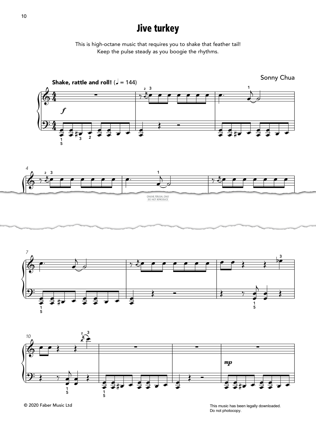 Jive Turkey - sheet music by Sonny Chua - fbd-41773 | notendownload