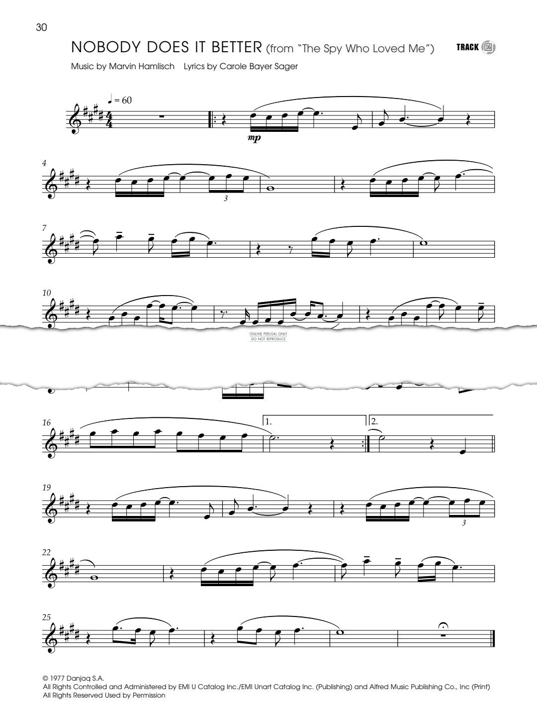 Nobody Does It Better - sheet music by Carly Simon - fbd-10688 | notendownload