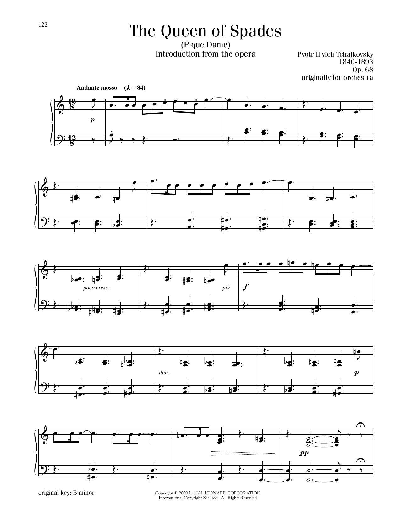 The Queen Of Spades - sheet music by Pyotr Il'yich Tchaikovsky - smd ...
