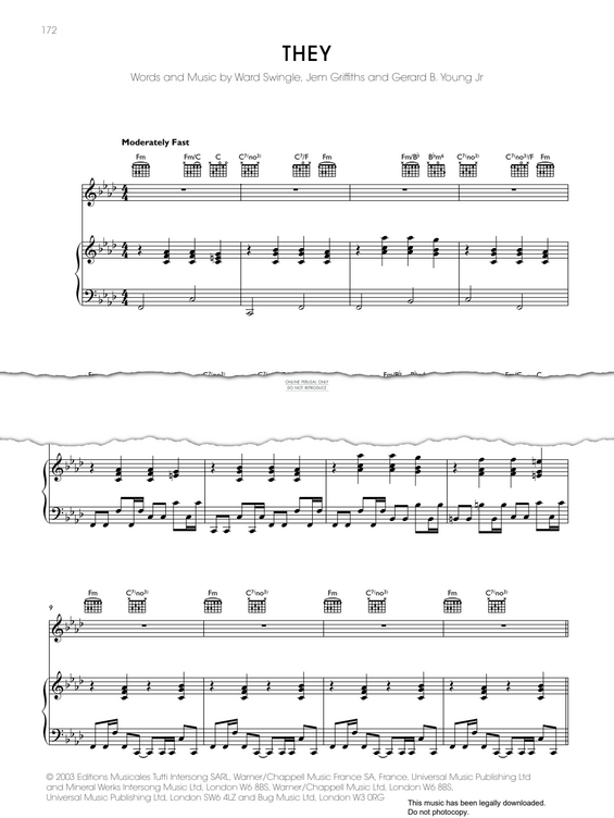 They - Noten von Jem - fbd-40127 | notendownload