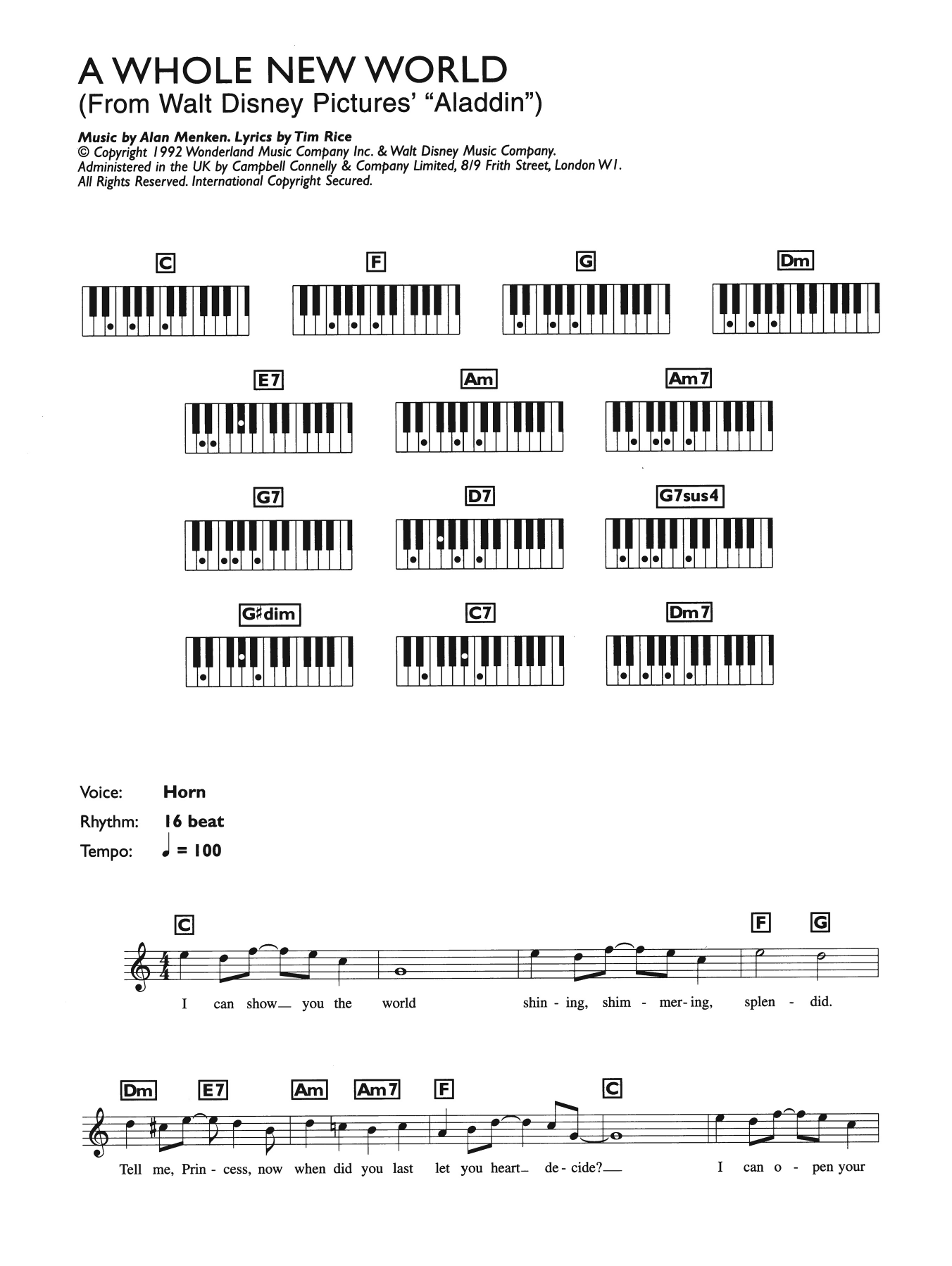 A Whole New World (from Aladdin) - sheet music by - smd-358335 | notendownload