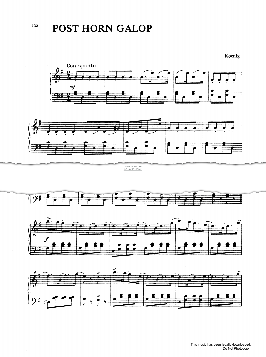 Post Horn Galop - Noten von Hermann Koenig - fbd-5544 | notendownload