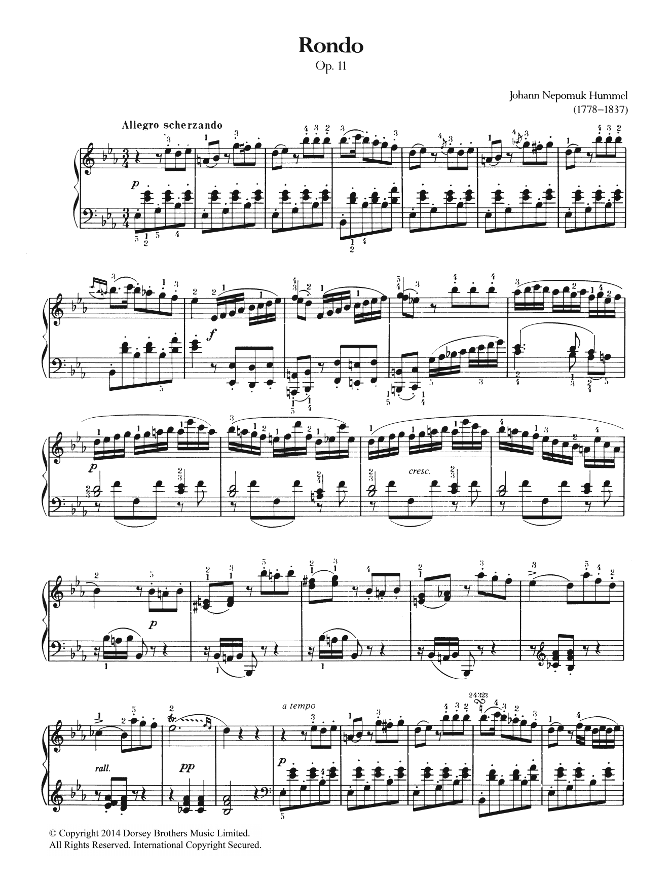Rondo, Op.11 - Online Noten von Johann Nepomuk Hummel - smd-119358 ...