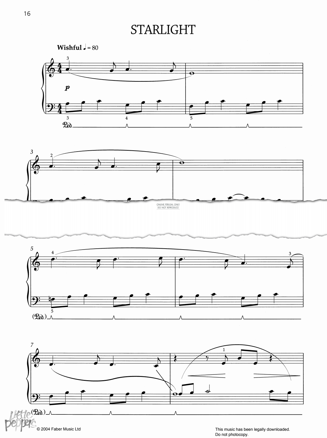 Starlight - sheet music by Elissa Milne - fbd-25709 | notendownload