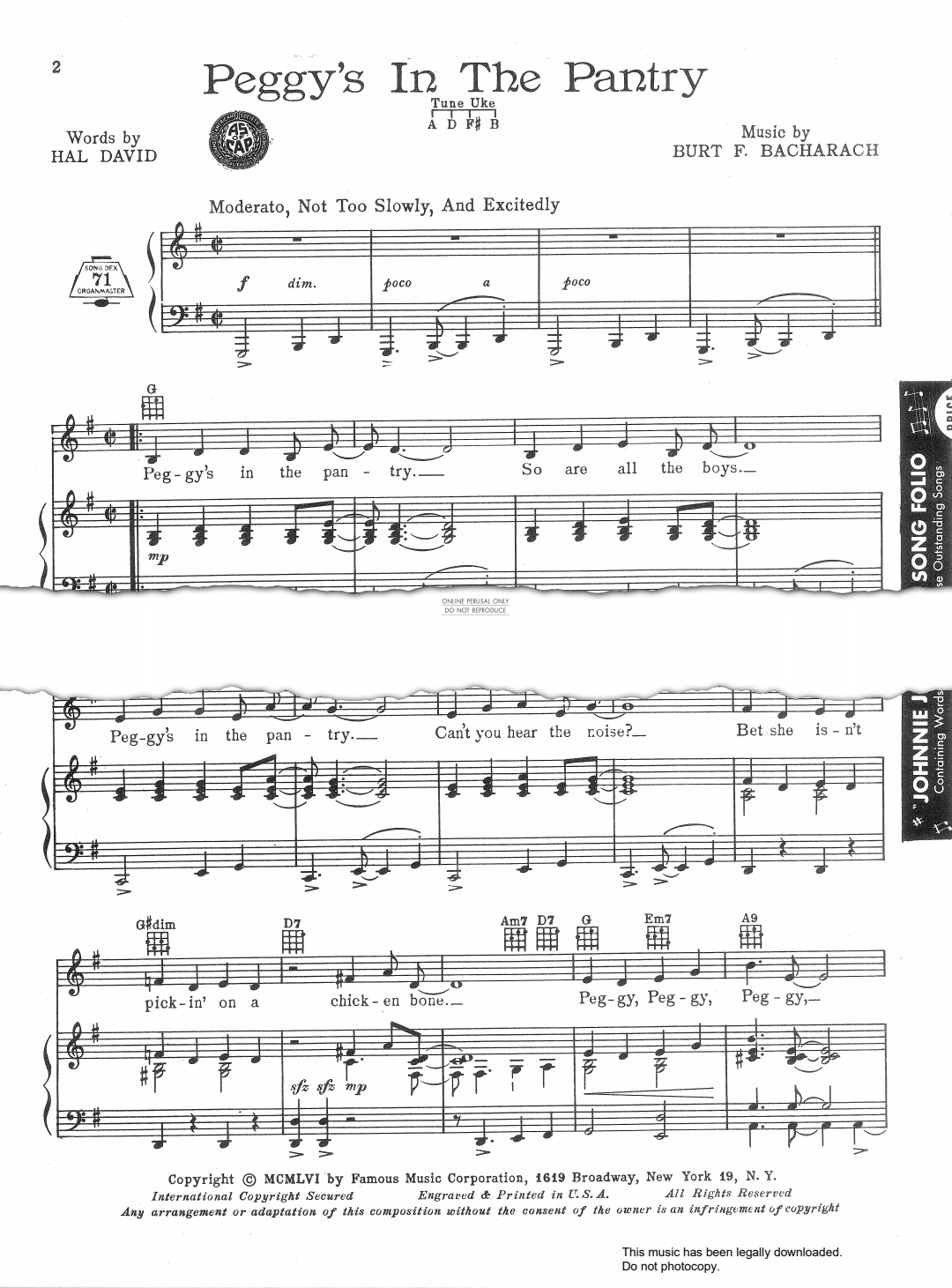 Peggy's In The Pantry - sheet music by Sherry Parsons - fbd-44627 ...