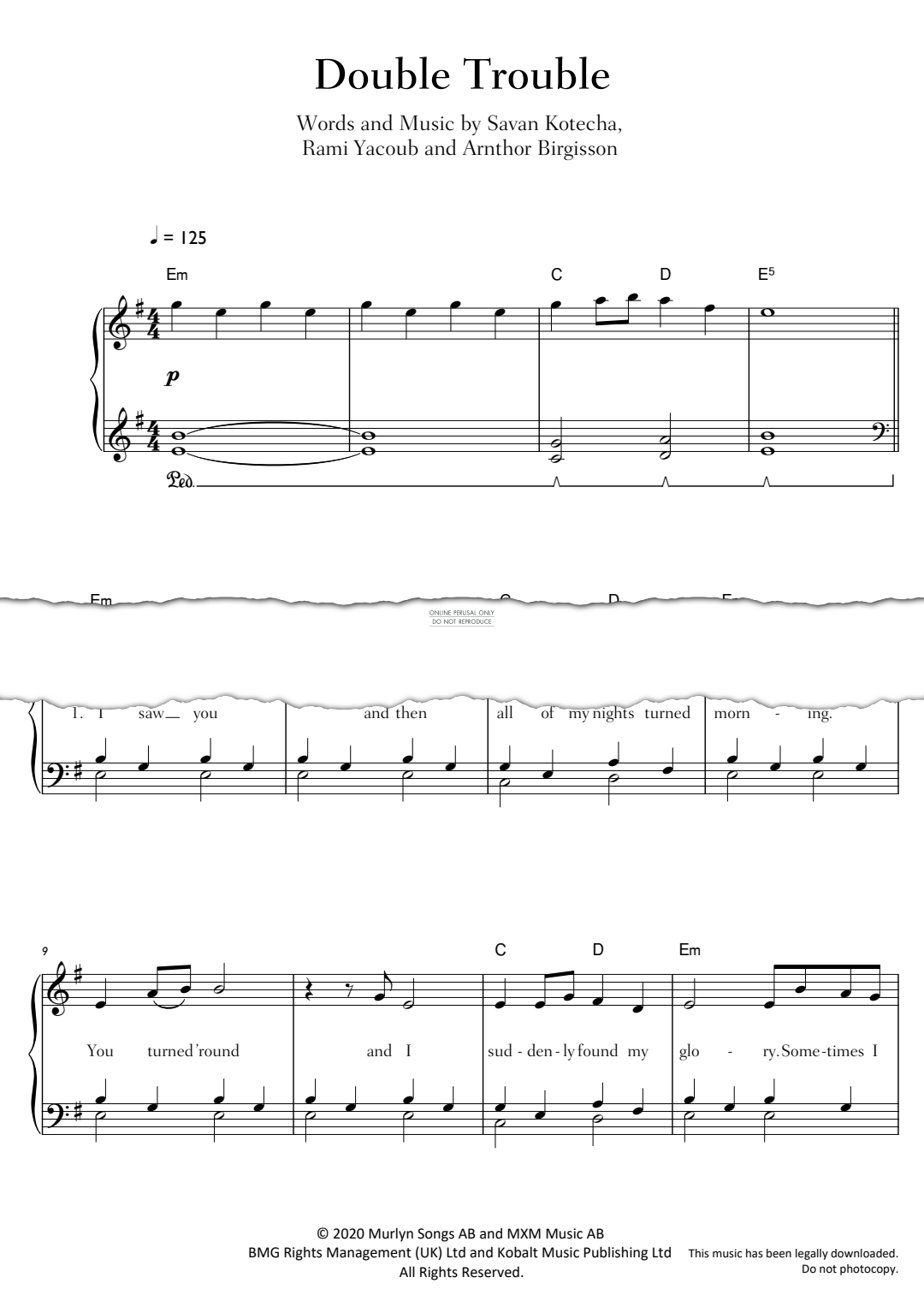 Double Trouble - sheet music by My Marianne - fbd-40173 | notendownload