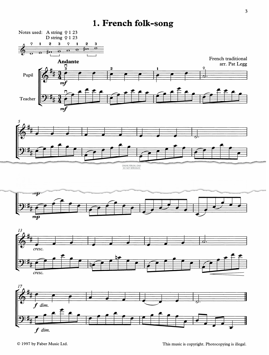 French Folk Song - Noten von French Traditional - fbd-51066 | notendownload