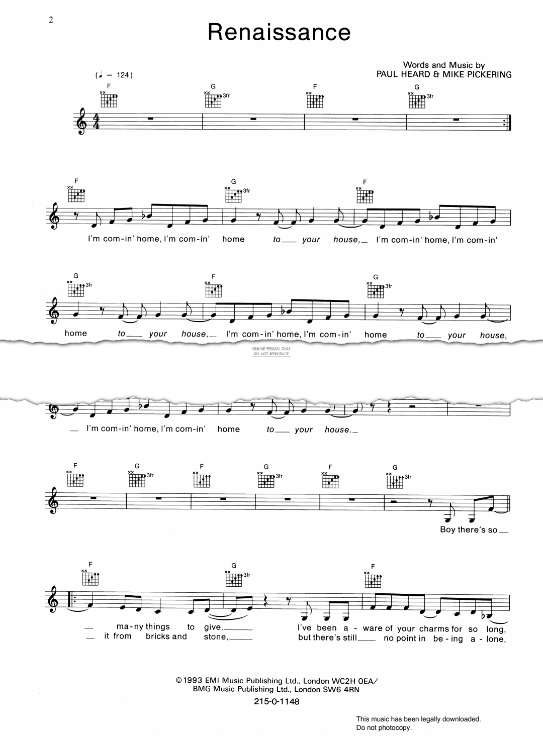 Renaissance - Noten von M People - fbd-28360 | notendownload