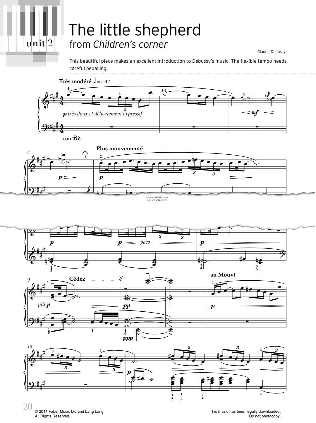 The Little Shepherd (from ‘Children’s Corner) (Claude Debussy) | Noten: Klavier | PDF Download