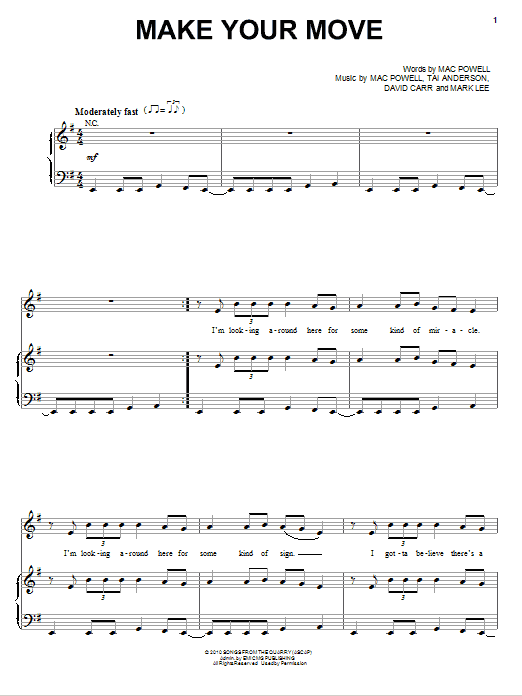 Make Your Move - sheet music by Third Day - smd-76881 | notendownload