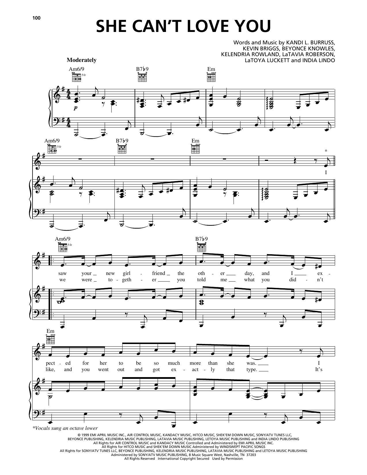 She Can't Love You - sheet music by Destiny's Child - smd-1743939 ...