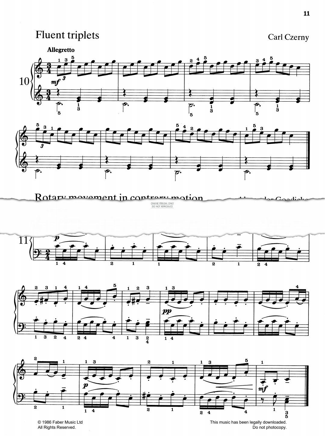 Fluent Triplets (Carl Czerny) | Sheet Music: Piano | PDF Download