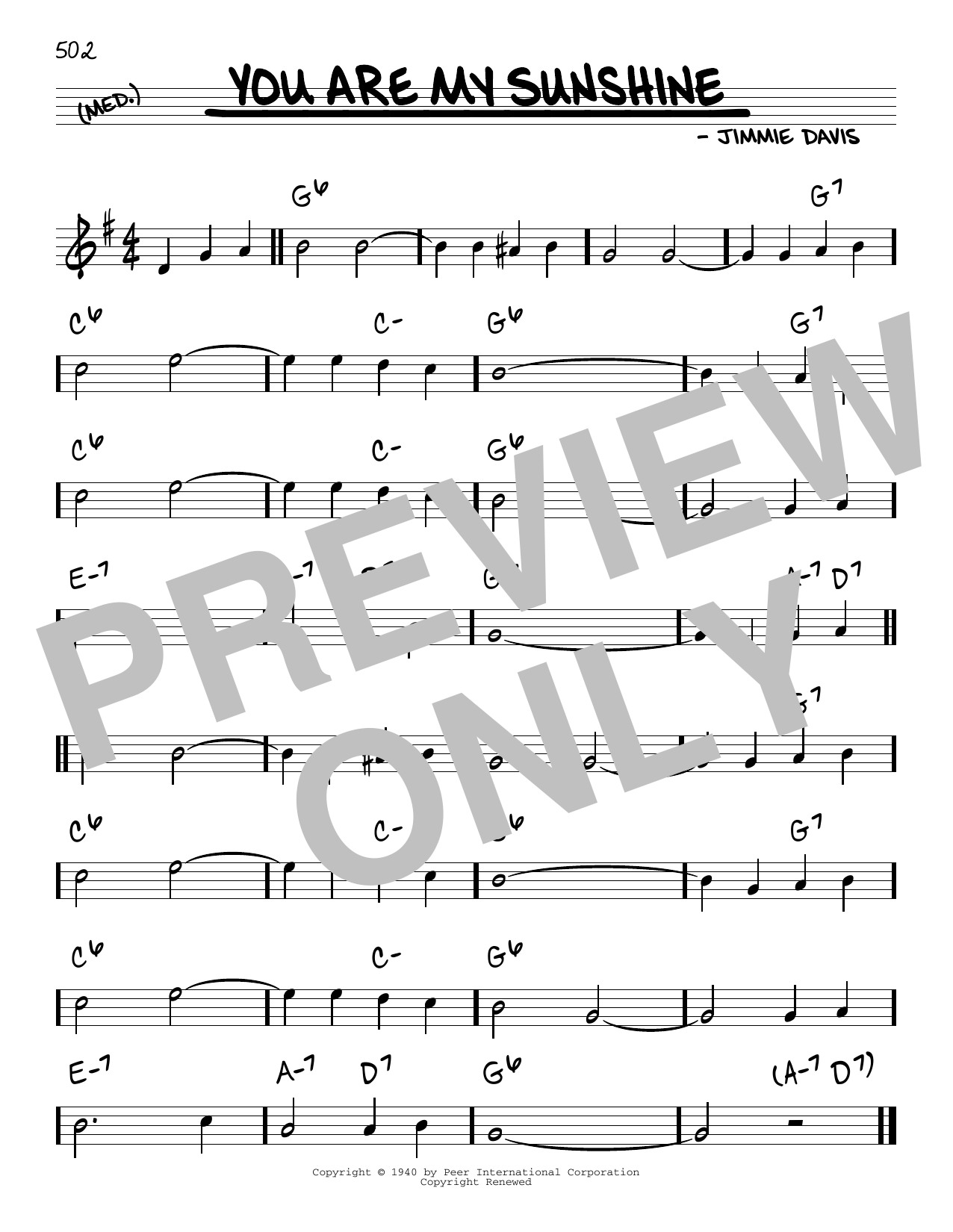 You Are My Sunshine - sheet music by Ray Charles, Duane Eddy - smd-456828 | notendownload