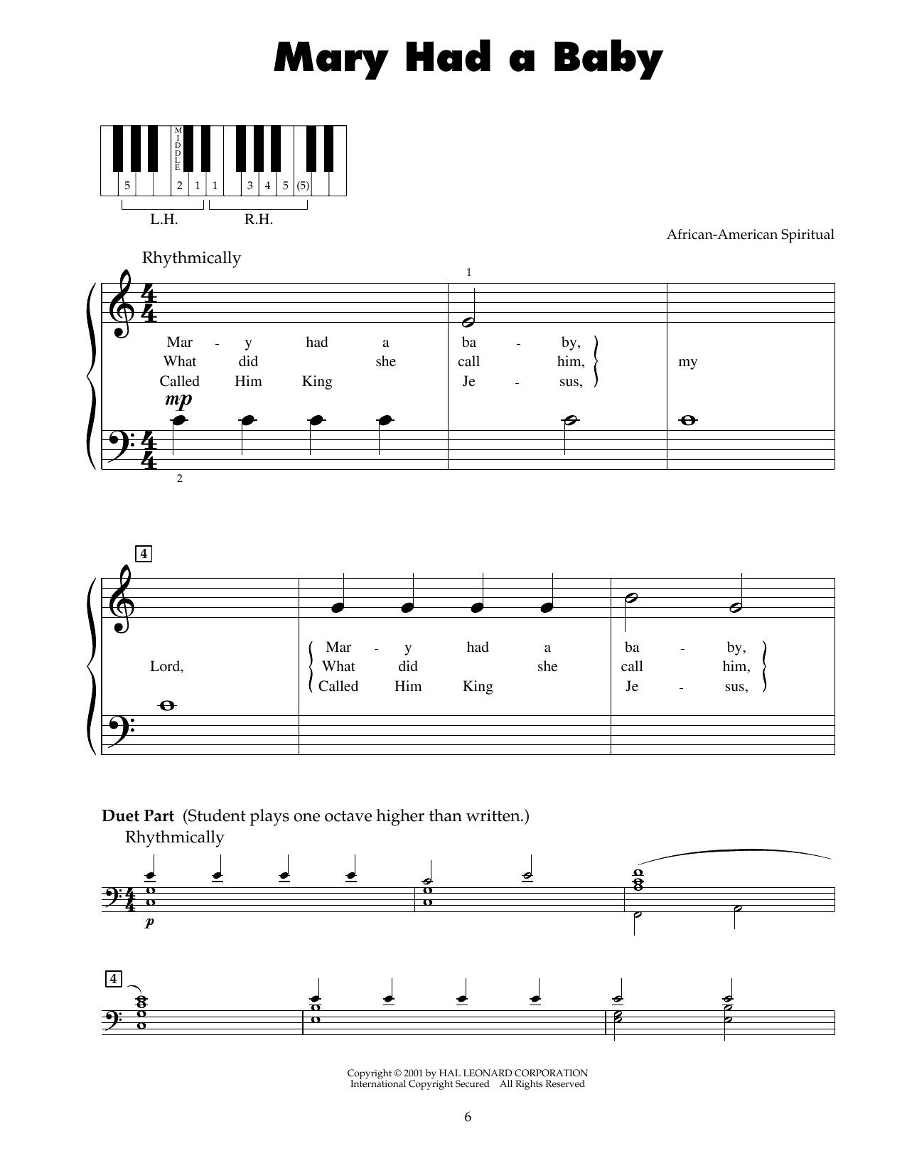 Mary Had A Baby - sheet music by - smd-1368330 | notendownload