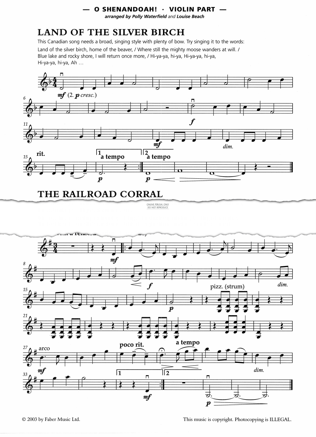 Land Of The Silver Birch (from 'O Shenandoah!') - sheet music by ...