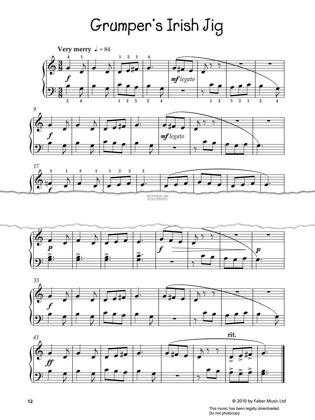 Grumper's Irish Jig (Joanna MacGregor) | Sheet Music: Piano | PDF Download