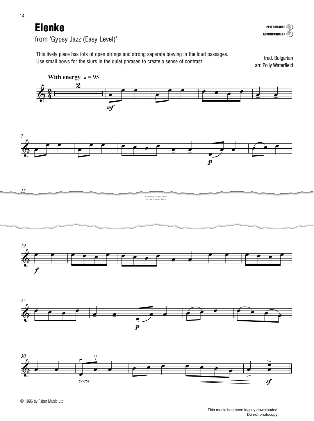 Elenke (Bulgarian Traditional) | Sheet Music: Piano, Violin | PDF Download