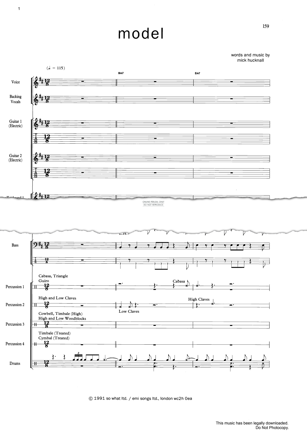 Model - Noten von Simply Red - fbd-2583 | notendownload