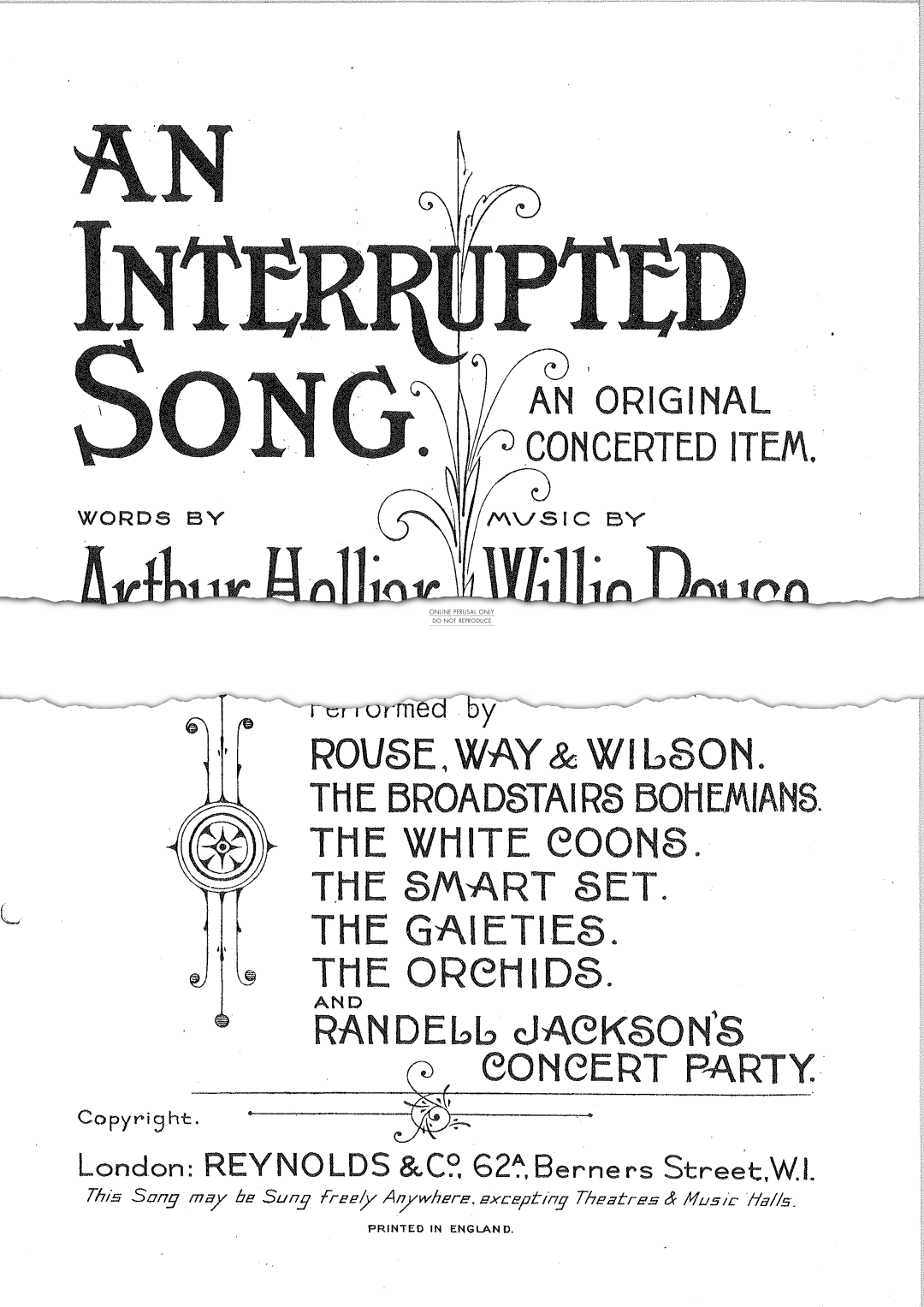 An Interrupted Song - Noten von Willie Rouse - fbd-18980 | notendownload