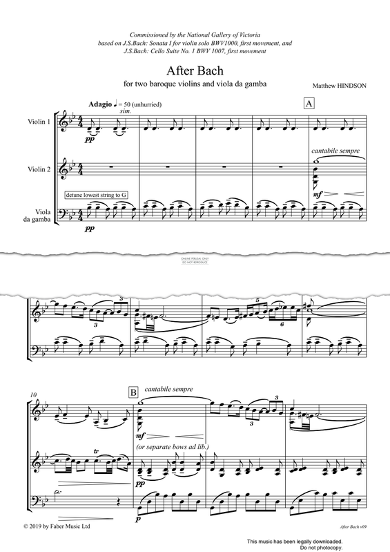 After Bach - sheet music by Matthew Hindson - fbd-39307 | notendownload
