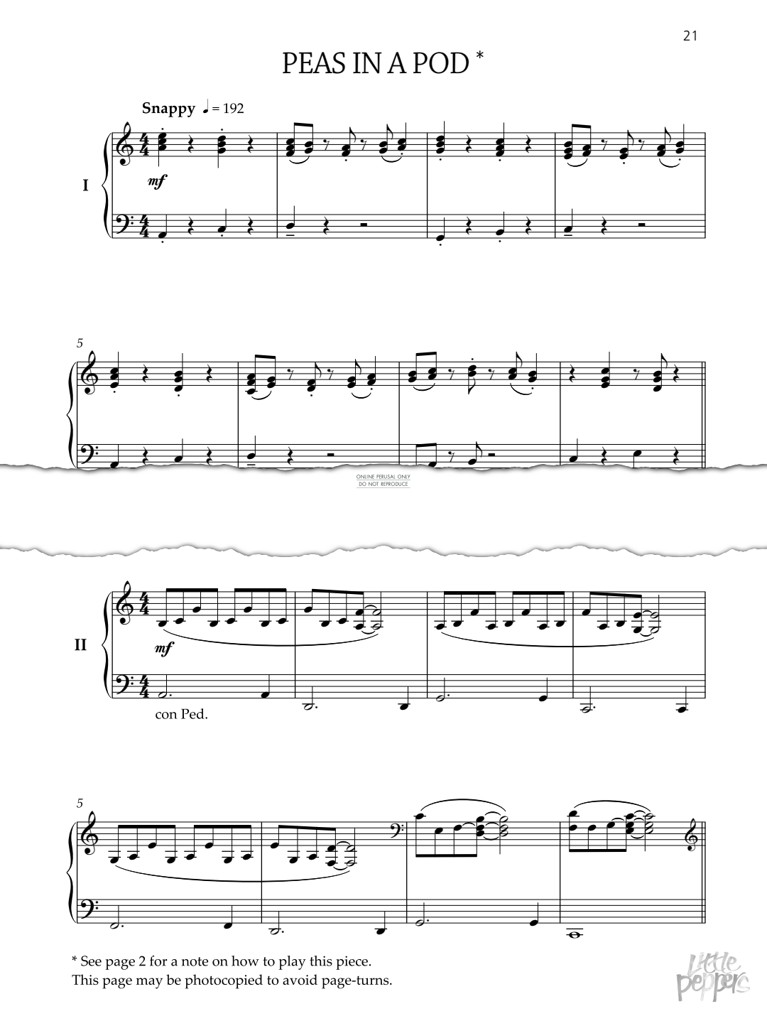 Peas In A Pod - sheet music by Elissa Milne - fbd-7867 | notendownload