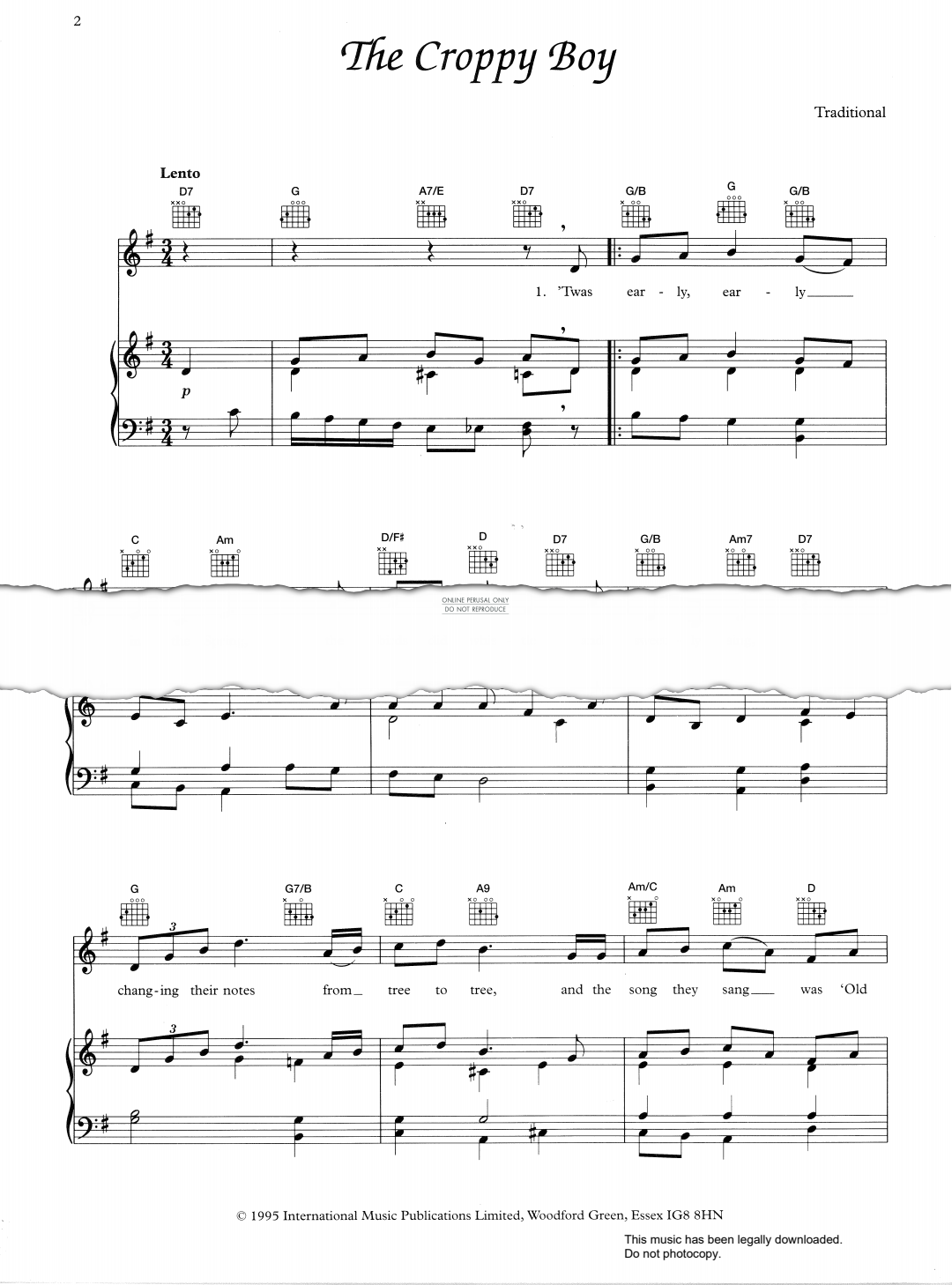 The Croppy Boy - sheet music by Irish Traditional - fbd-38500 ...