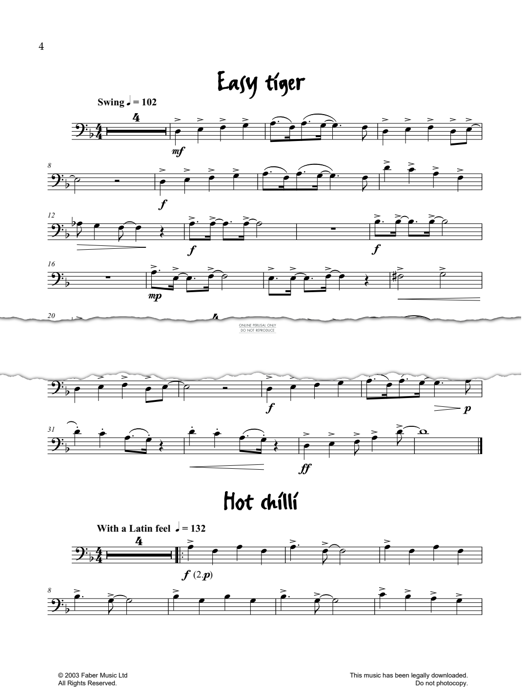 Easy Tiger (from 'Really Easy Jazzin' About') - sheet music by Pam ...