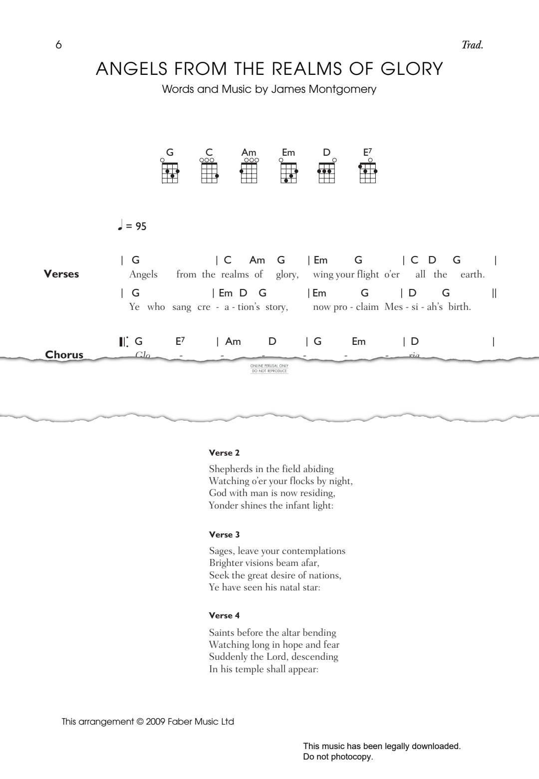Angels From The Realms Of Glory - sheet music by James Montgomery - fbd ...