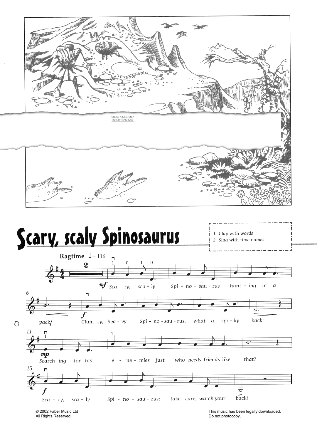 Scary, Scaly Spinosaurus - sheet music by Pam Wedgwood - fbd-45840 ...