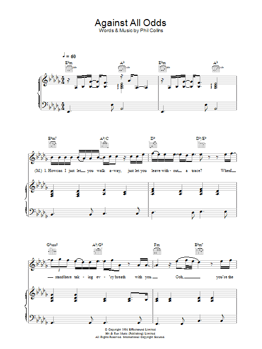 Against All Odds (Take A Look At Me Now) - sheet music by Phil Collins - smd-34359 | notendownload