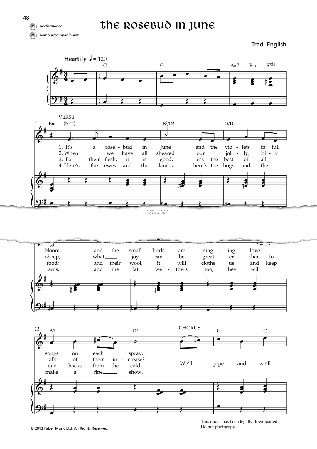 The Rosebud In June - sheet music by Traditional - fbd-18254 ...